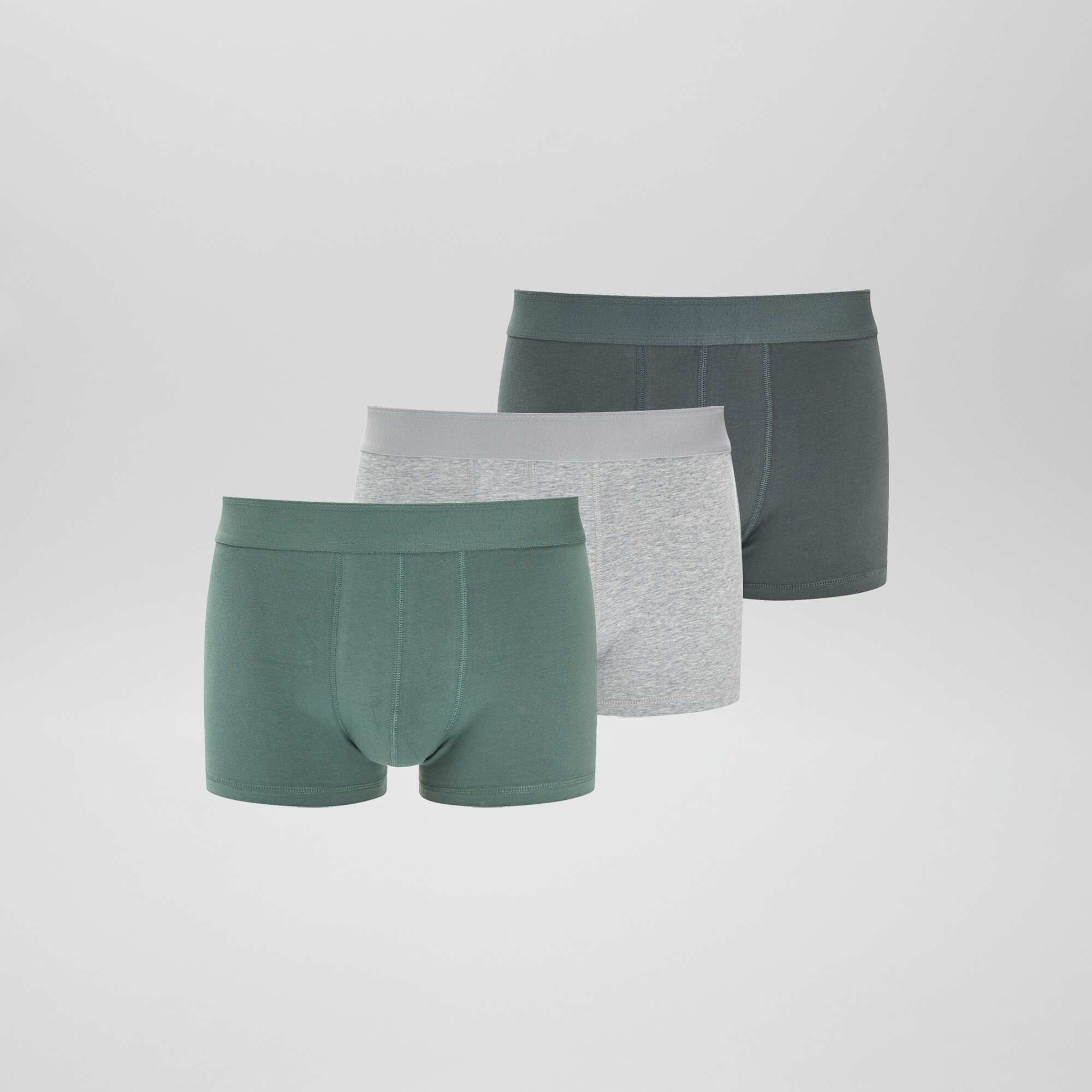 Pack of 3 plain boxers KHAKI – Kiabi Malte